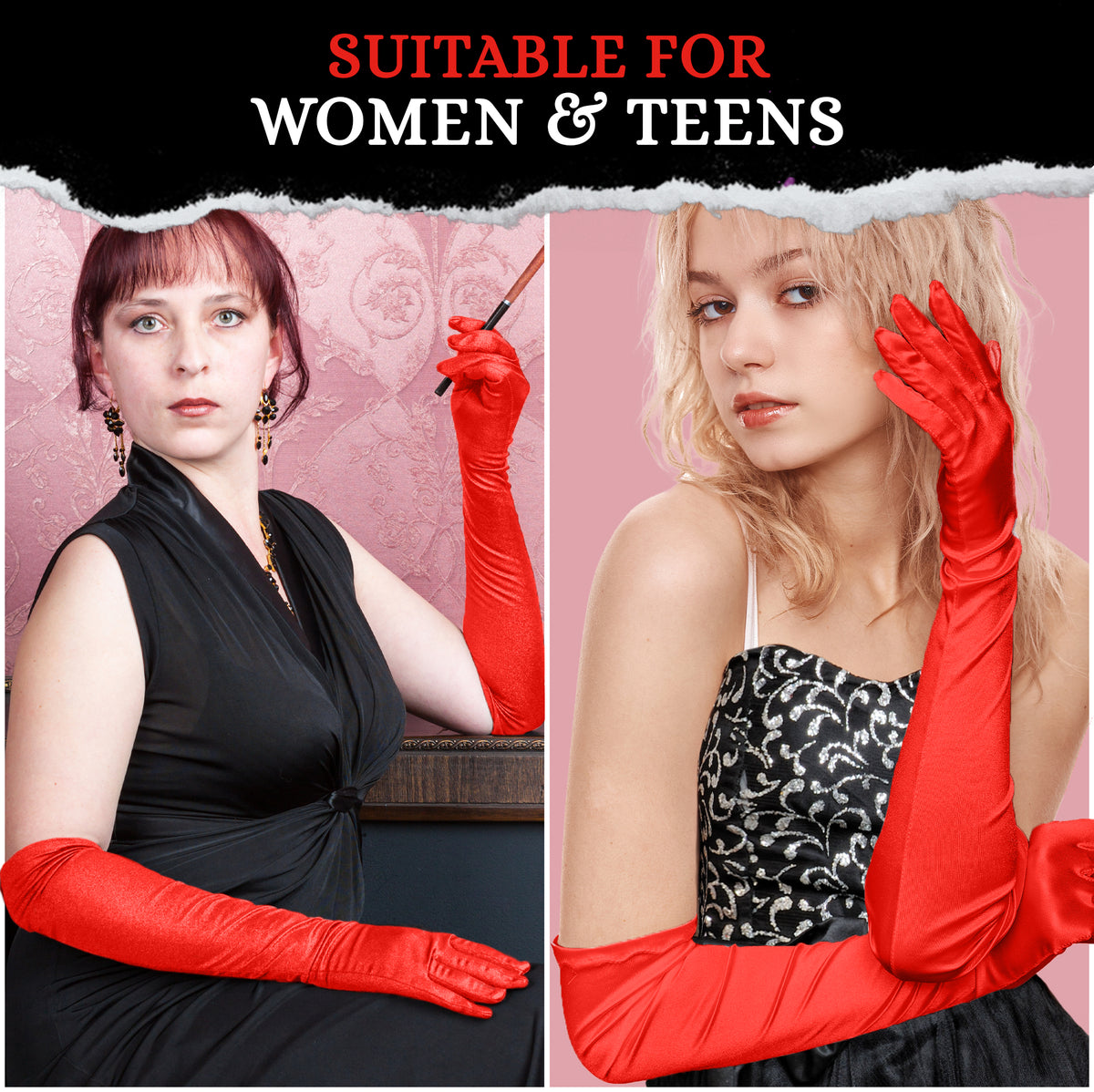 Red Opera Gloves – Redstar Fancy Dress