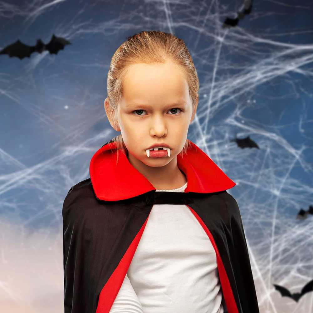 Kids Reversible Black and Red Cape – Redstar Fancy Dress
