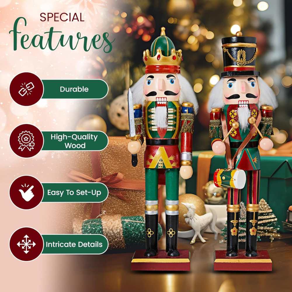 Christmas Nutcracker Figures (Pack of 2) – Redstar Fancy Dress