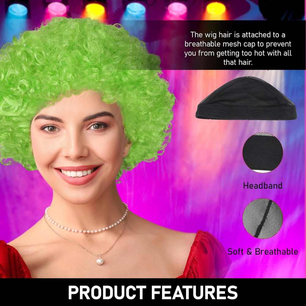 Green Afro Wig – Redstar Fancy Dress