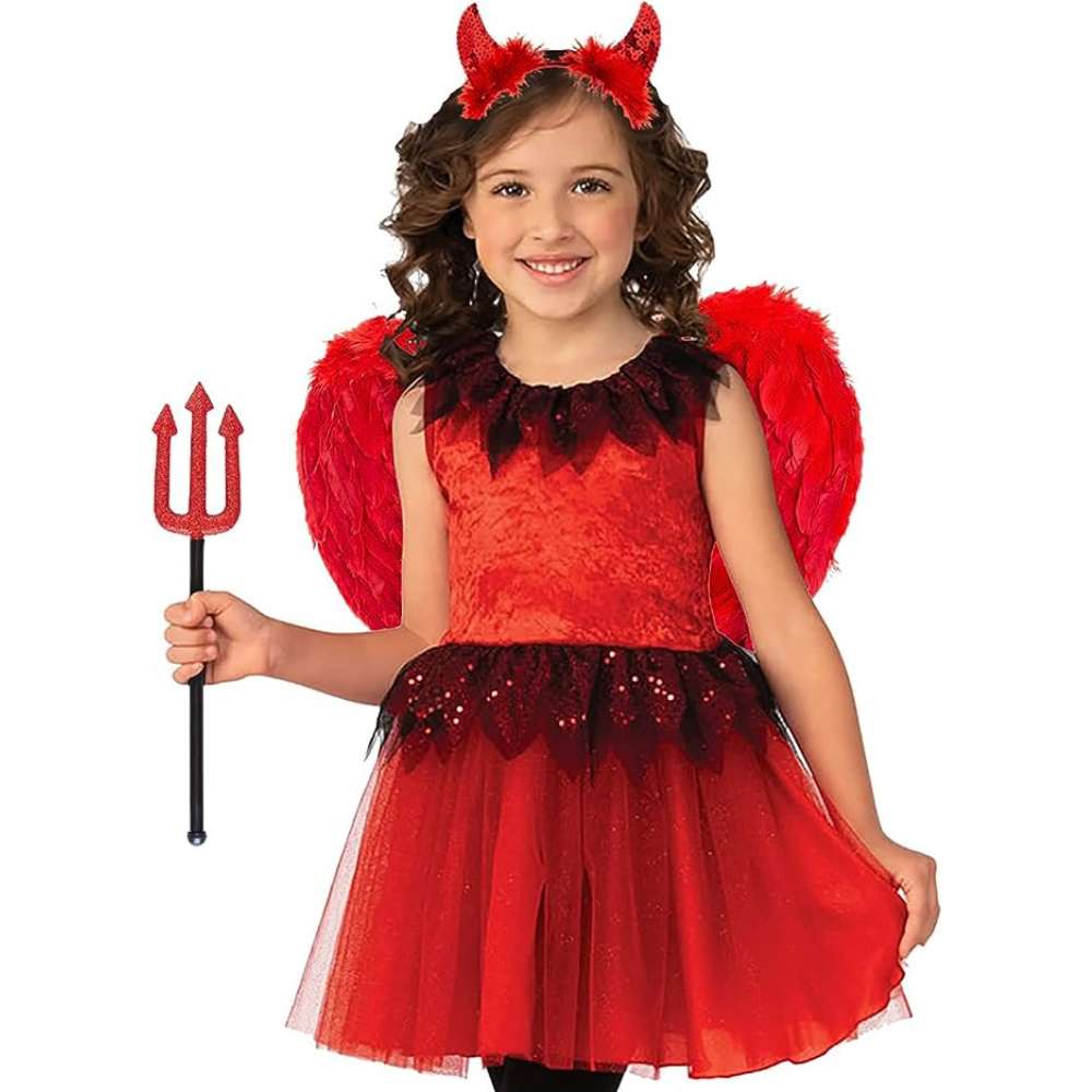 Kid's Devil Costume for Halloween (Set of 4) – Redstar Fancy Dress