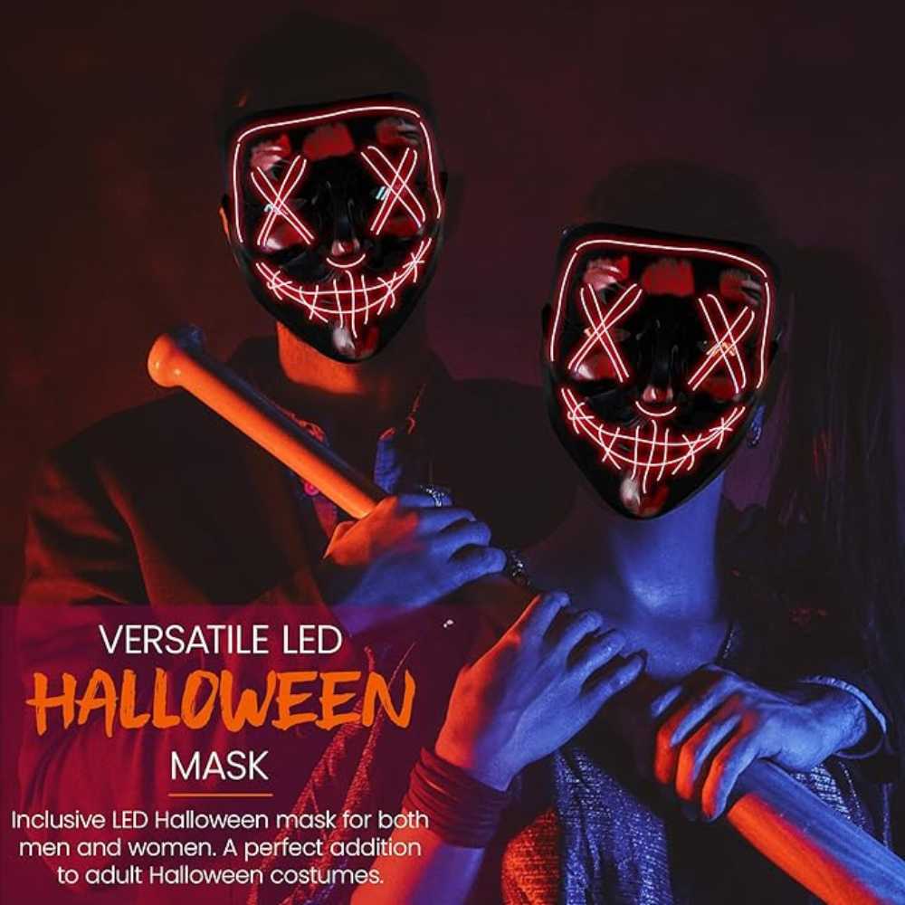 Led Halloween Mask (Red) – Redstar Fancy Dress